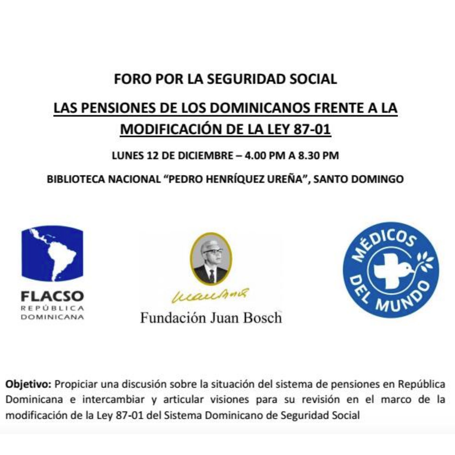 Foro: Las Pensiones de los dominicanos frente a la modificación de la ...