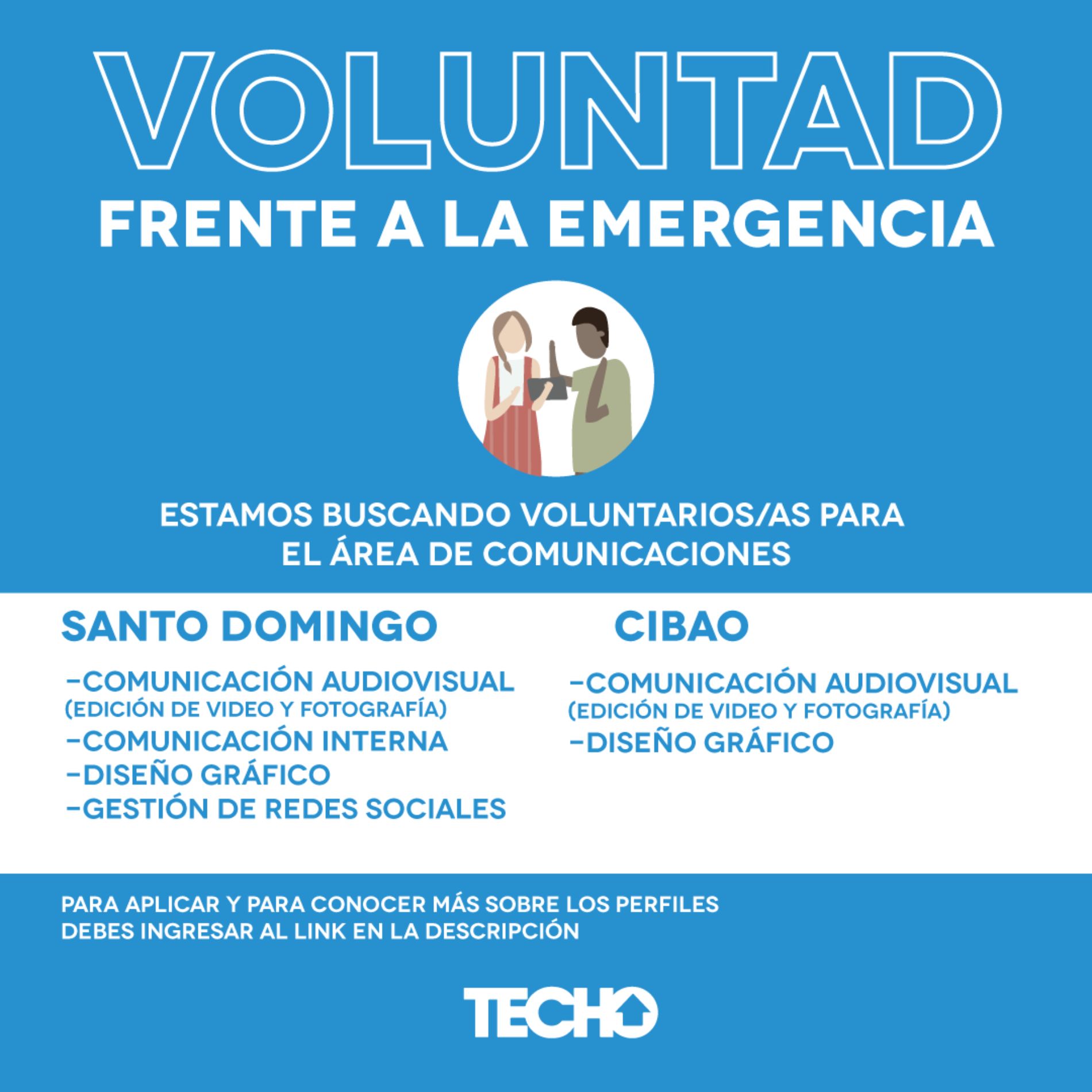 Voluntarios TECHO Coronavirus - marzo 2020 - DominicanaSolidaria.org