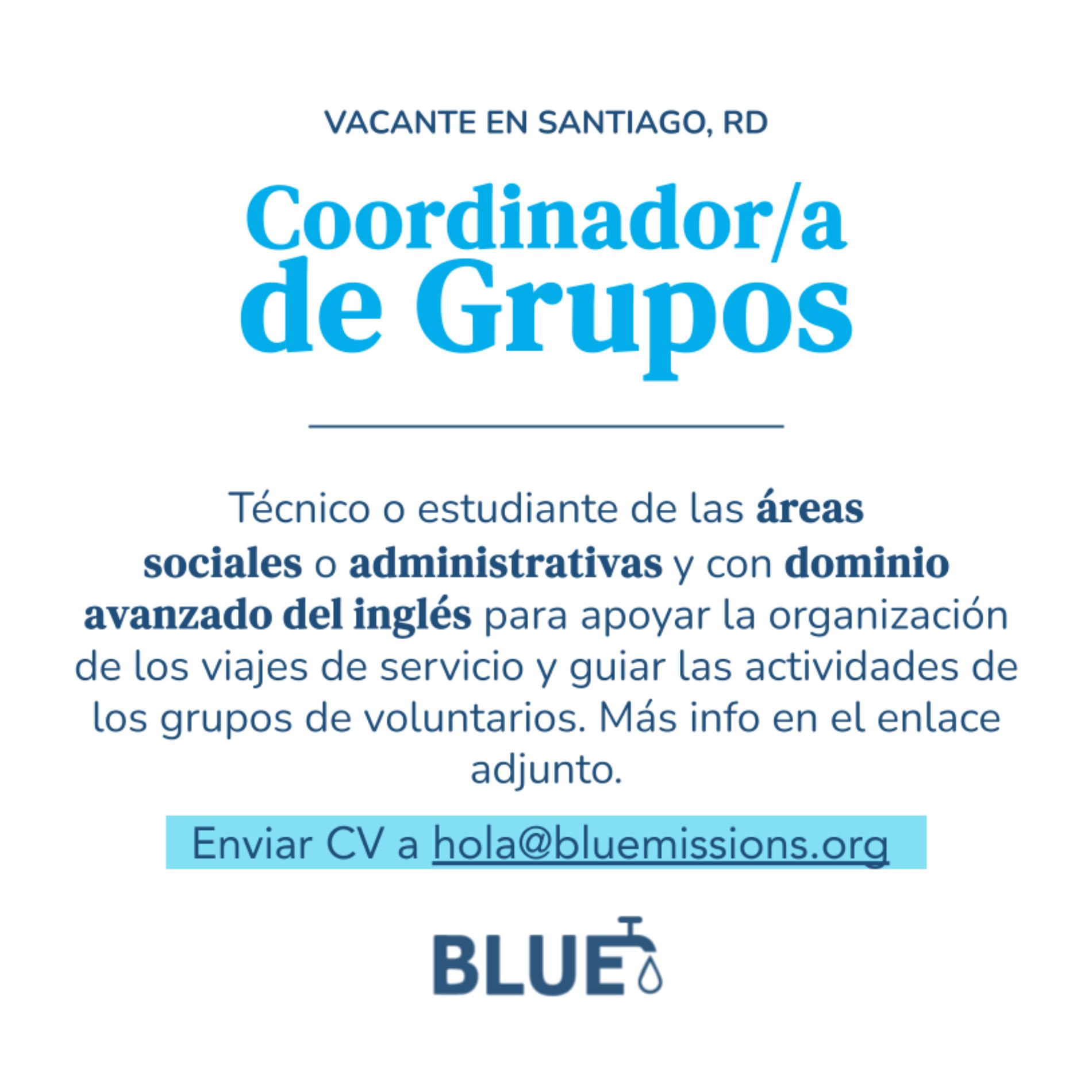 Coordinador/a de Grupos - Bilingue - DominicanaSolidaria.org